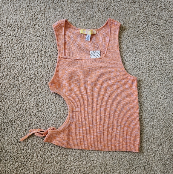 Urban Outfitters | Tops | Urban Outfitters Cut Off Side Crop Tank ...